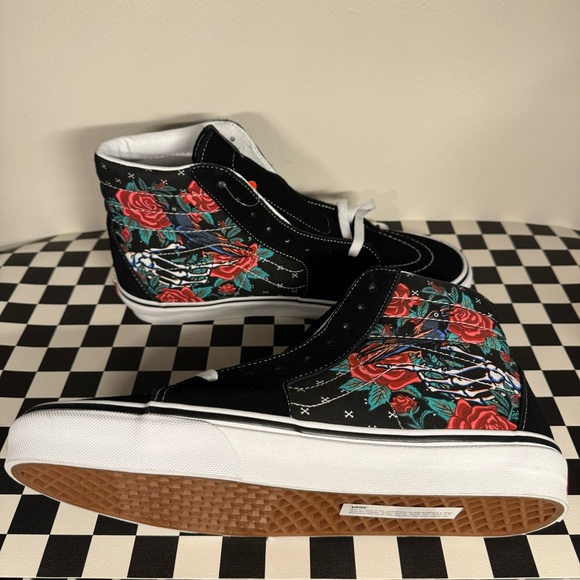 Vans | Shoes | Vans Sk8hi Rose Skulls | Poshmark